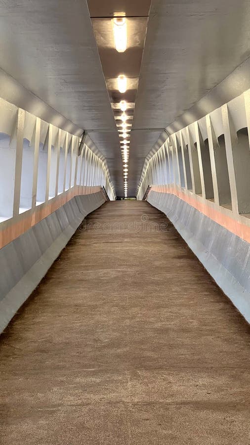 Classic Human Bridge with Light in Perspertive View Angle Stock Photo ...