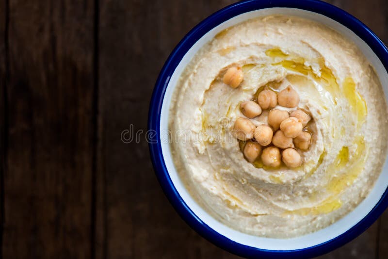 Classic Hummus Made from Chickpeas Stock Photo - Image of smooth ...