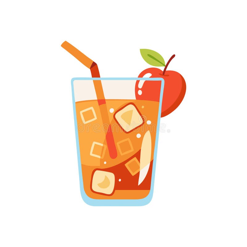 Classic Iced Apple Cider for Relaxation Stock Vector - Illustration of ...
