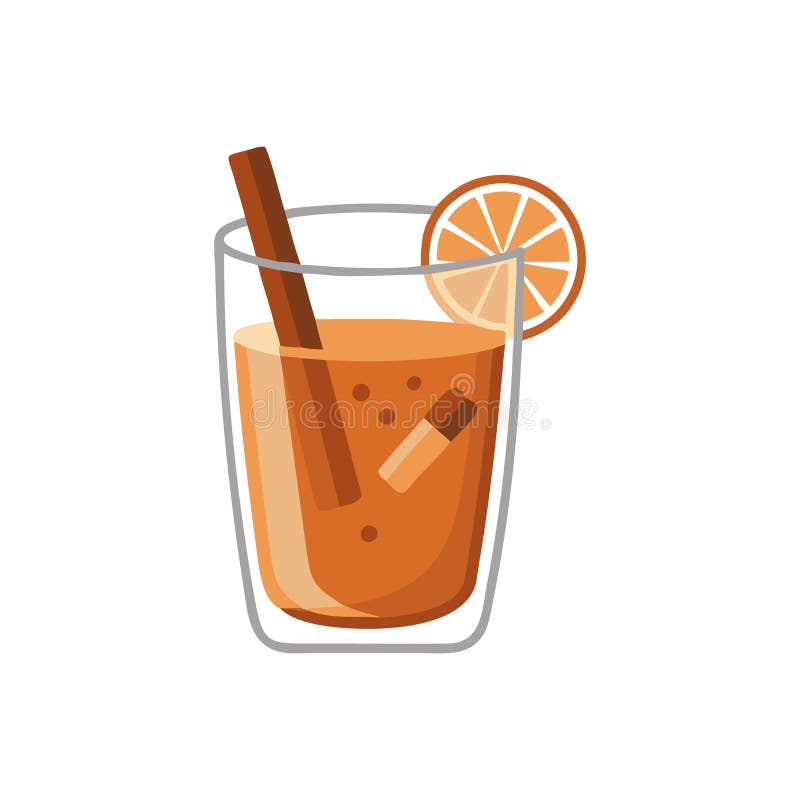 Classic Iced Cinnamon Spice Tea Stock Vector - Illustration of meat ...