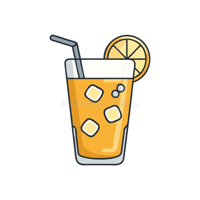 Classic Iced Honey Lemon Tea for Relaxation Stock Vector - Illustration ...
