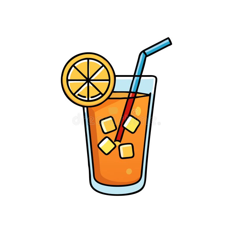 Classic Iced Lemon Iced Tea for Tea Lovers Stock Vector - Illustration ...