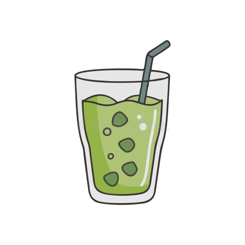 Classic Iced Matcha Tea for Tea Lovers Stock Vector - Illustration of ...