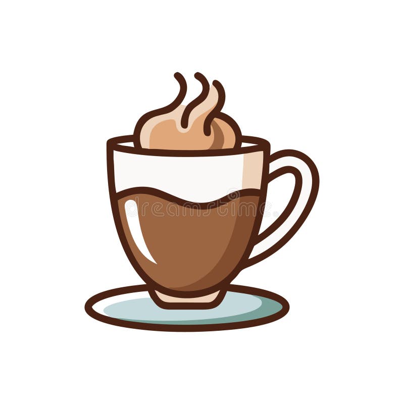 Classic Iced Mocha Latte for Relaxation Stock Vector - Illustration of ...