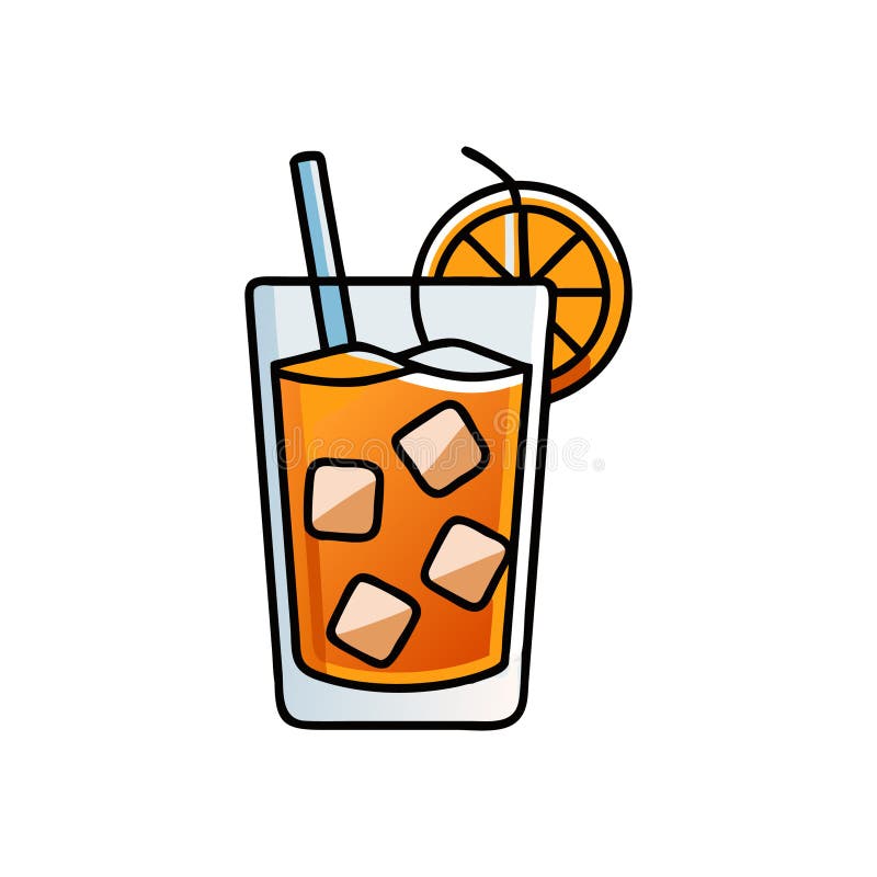 Classic Iced Orange Spice Tea for Tea Lovers Stock Vector ...