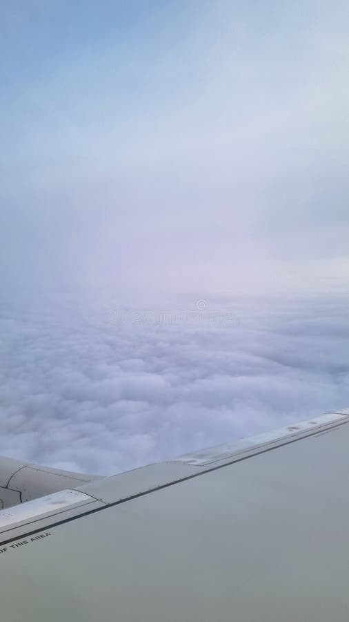 Classic Image through Aircraft Window Onto Wing Stock Photo - Image of ...