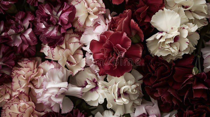A Classic Image of Carnations in Various Colors Stock Photo - Image of ...