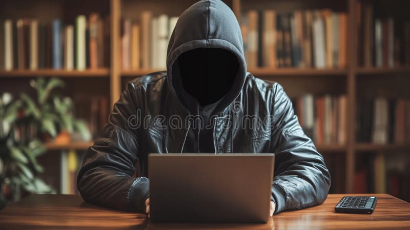The Classic Image of a Computer Hacker. Stock Photo - Image of computer ...
