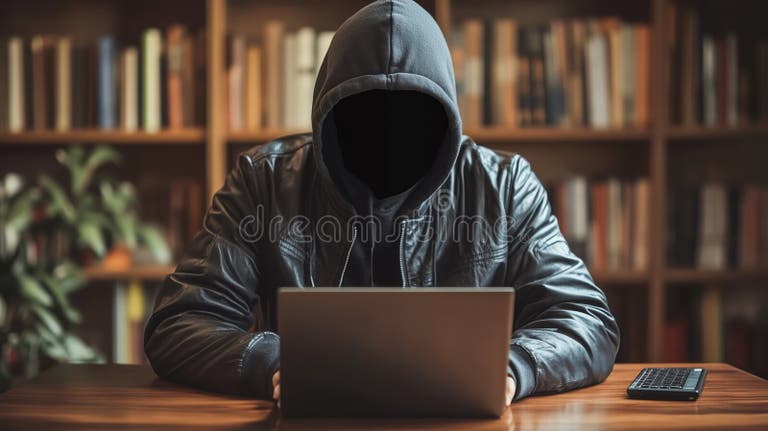 The Classic Image of a Computer Hacker. Stock Photo - Image of computer ...