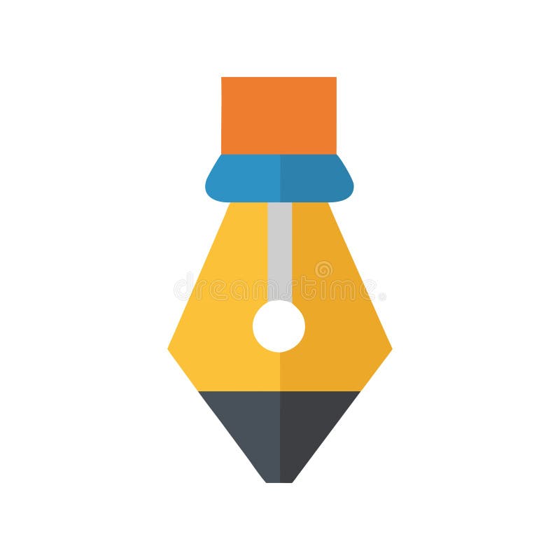 Classic Ink Pen Icon for Writing Stock Vector - Illustration of ...