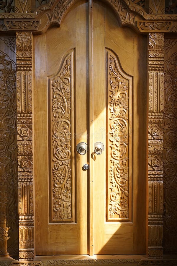 Classic Interior from Carved Teak Wood. Stock Image - Image of classic ...