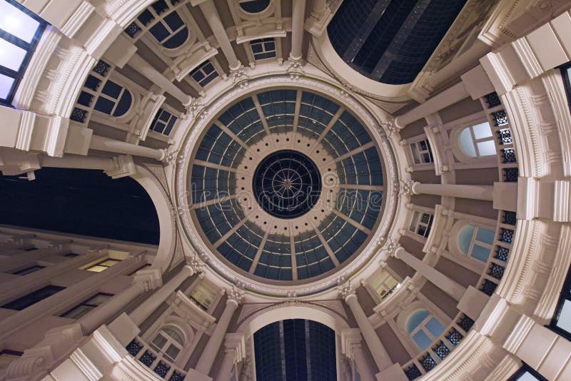 Classic Interior Dome with Windows and Hall in the Hague Stock Image ...