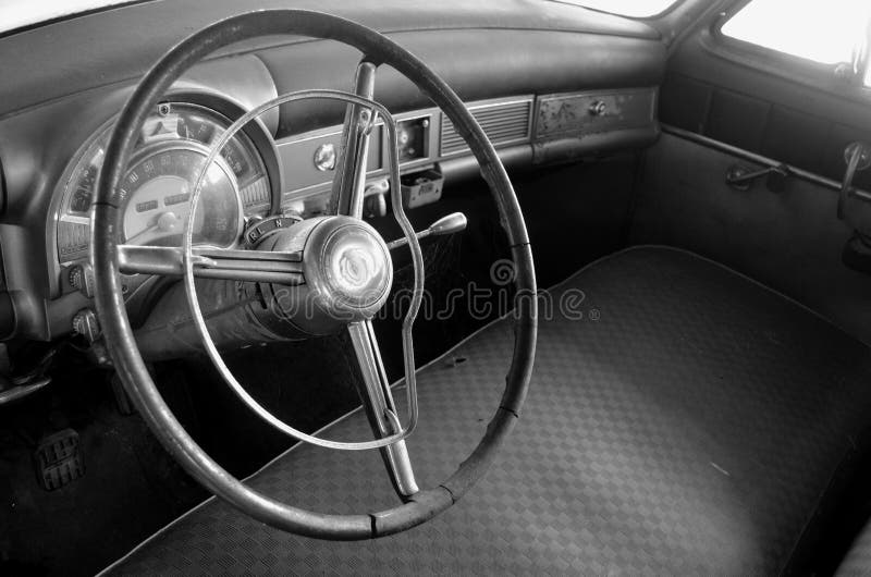 Classic interior stock image. Image of steering, dashboard - 35540989