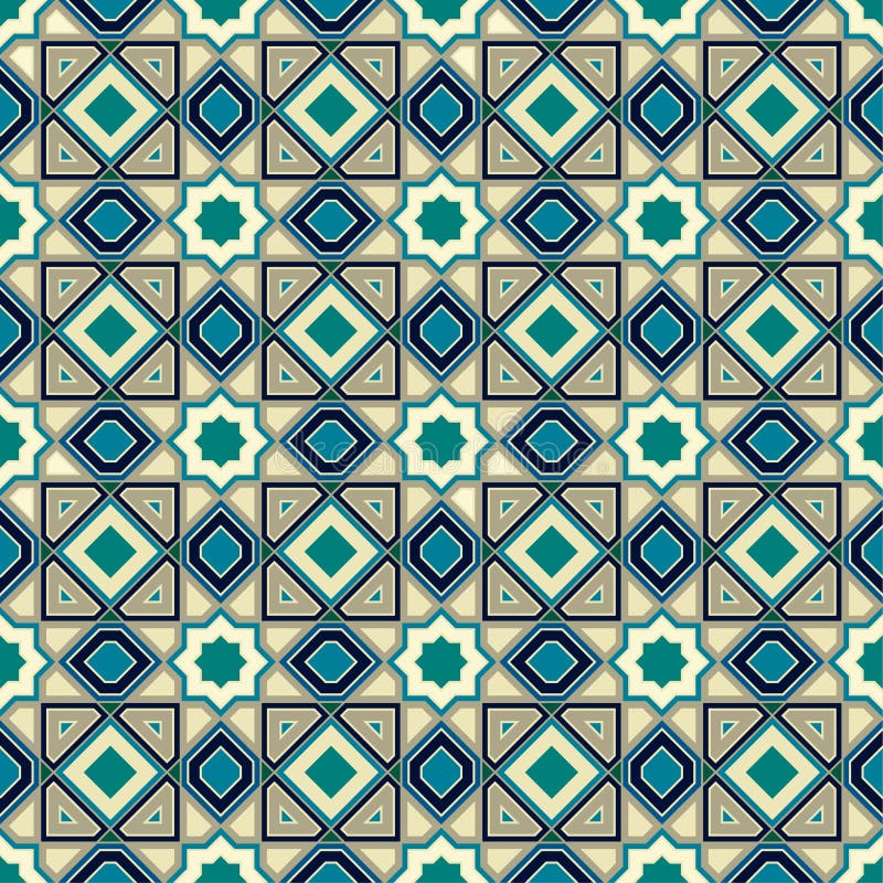 Classic Islamic Seamless Pattern Vector Traditional Line Texture ...