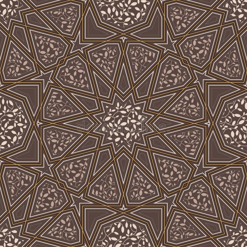 Classic Islamic Seamless Pattern Vector Traditional Line Texture ...