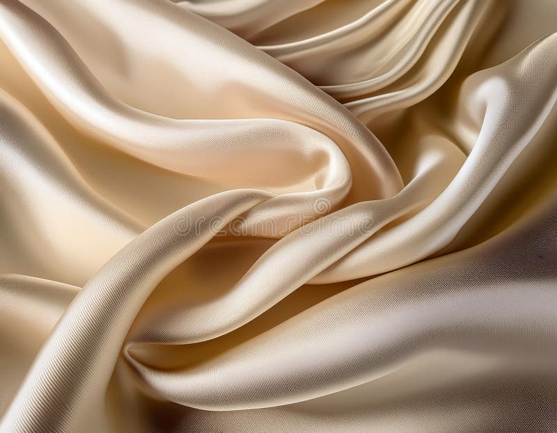 Classic Ivory Silk Texture with Gentle Folds and a Soft Sheen Stock ...