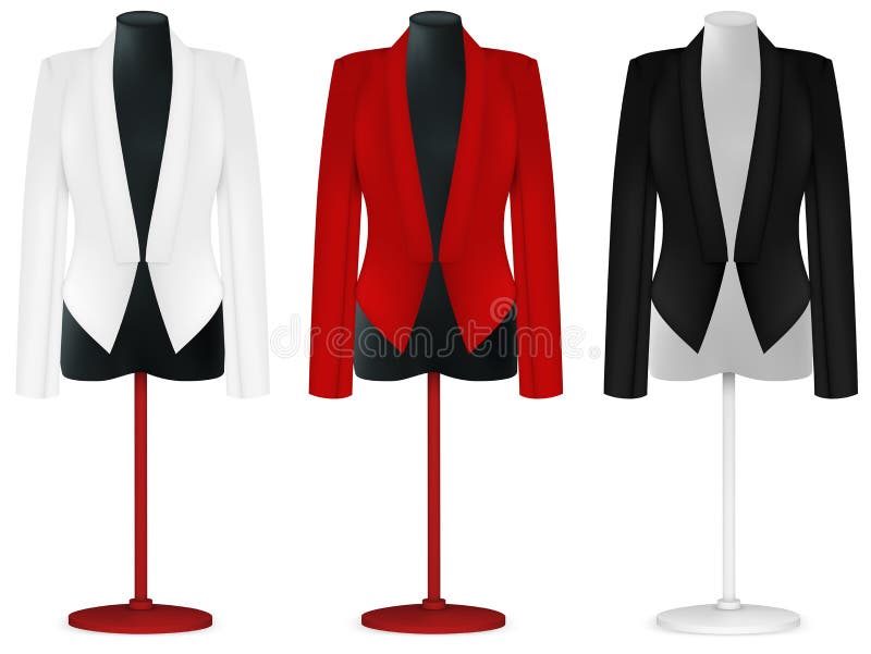 Classic jacket template. stock vector. Illustration of long - 32016592