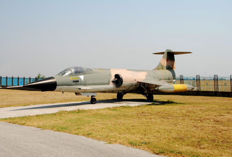 Classic jetfighter stock image. Image of base, parked - 2870511