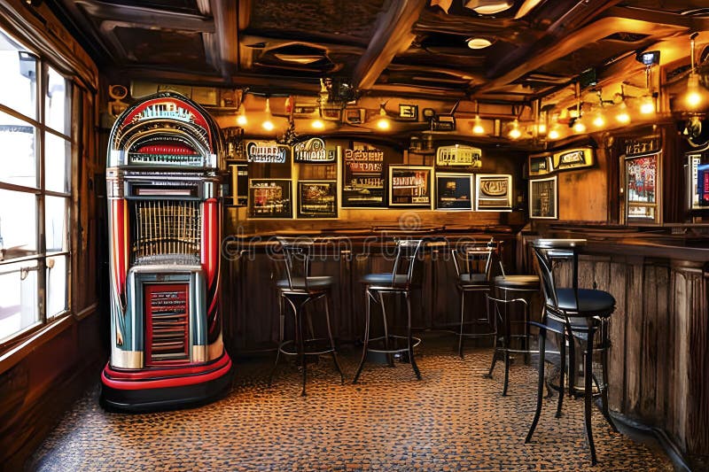 Classic Jukebox that Plays Music Stock Image - Image of disc, celebrate ...