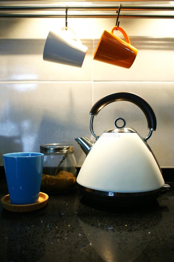 Classic Kettle in Modern Kitchen Stock Image - Image of style, healthy ...