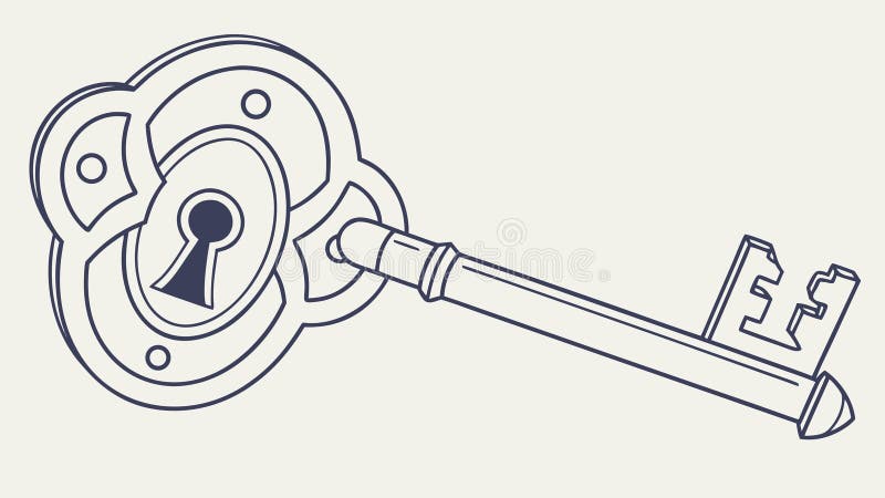 Classic Key and Keyhole, Solution, Security, and Access Symbol, Vector ...