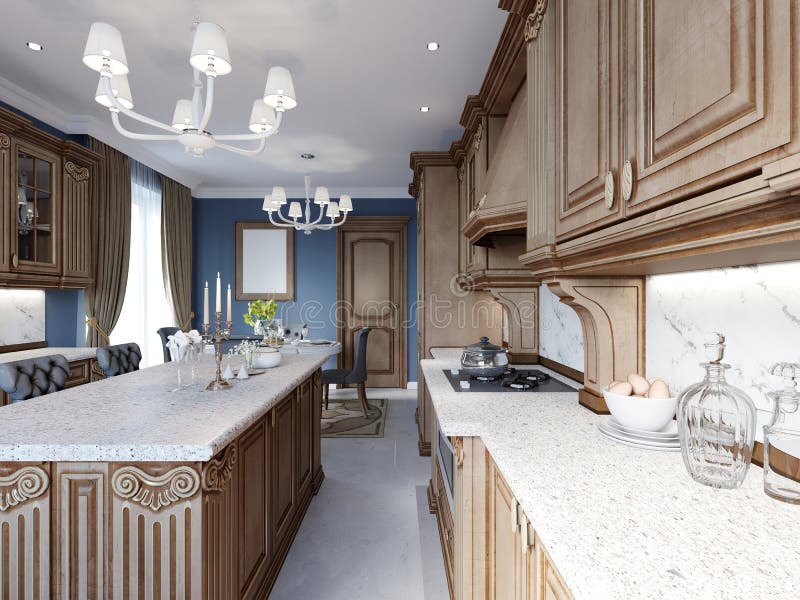 Classic Kitchen. Interior Design Ideas Stock Illustration ...