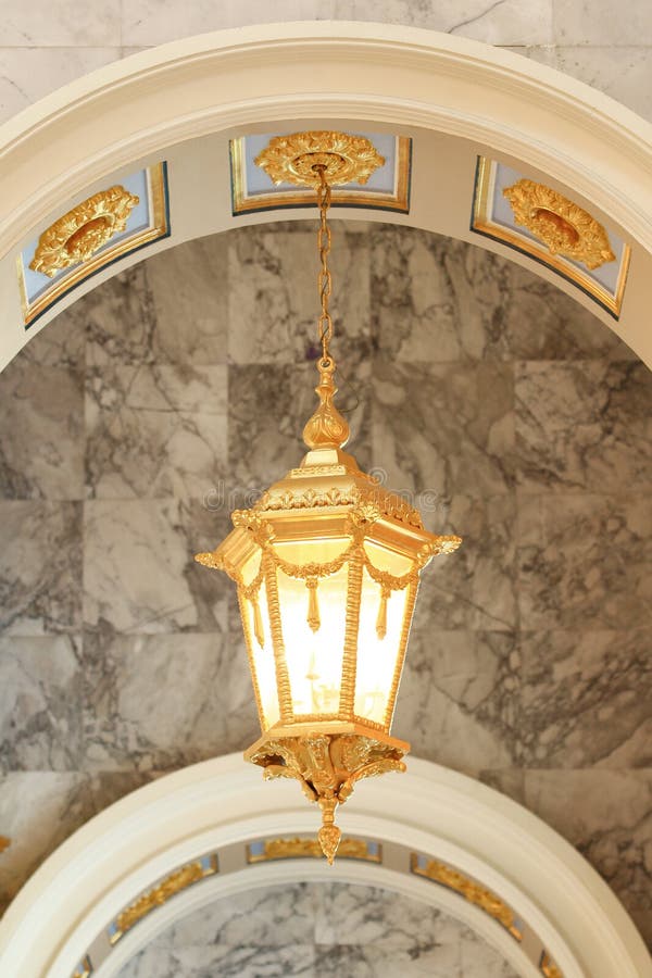 Classic lamp in church stock photo. Image of electric - 17320636