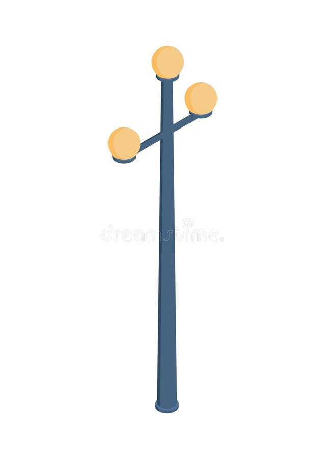 Classic Lamp Post Composition Stock Vector - Illustration of decorative ...