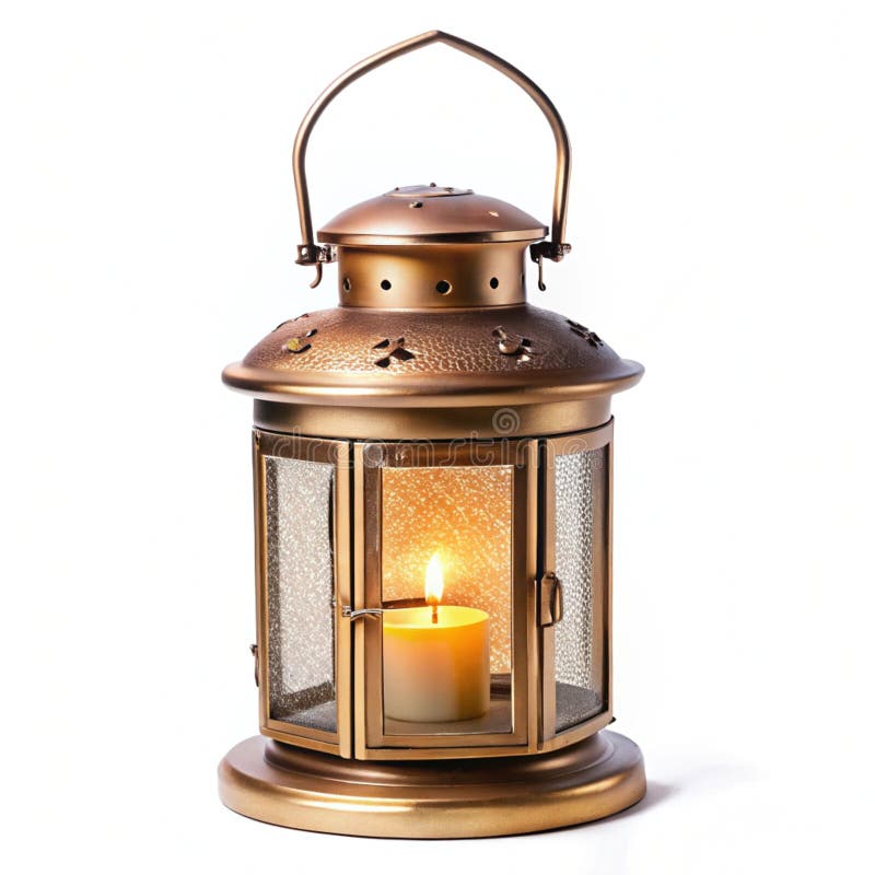 Classic Lantern with Metal Frame Stock Illustration - Illustration of ...