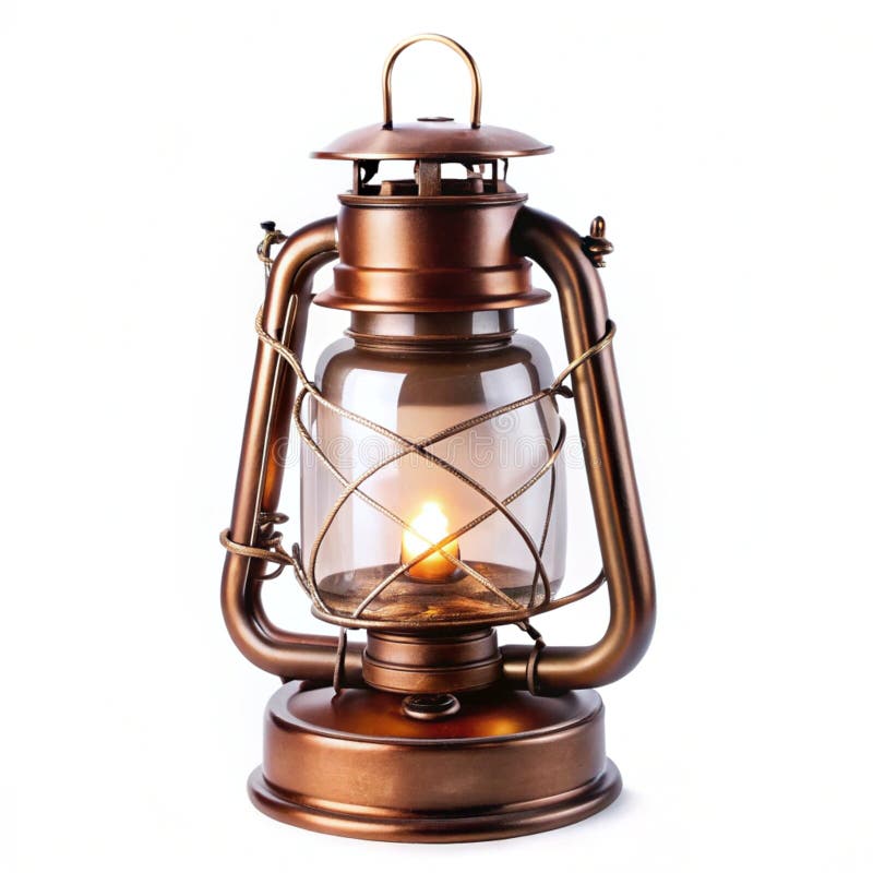 Classic Lantern with Metal Frame Stock Illustration - Illustration of ...