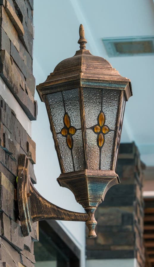 Classic lantern stock image. Image of streetlight, stone - 42011539