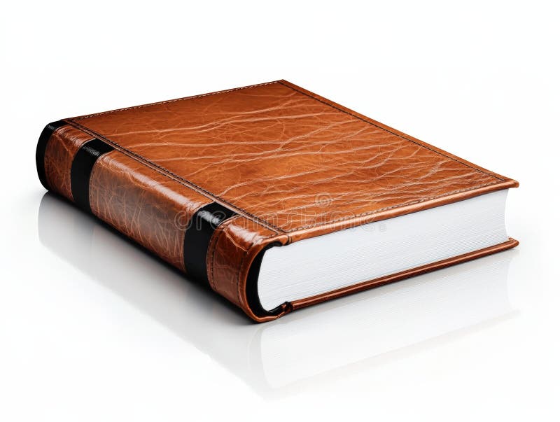 A Classic Leatherbound Book with a Textured Cover Perfect for Adding a ...