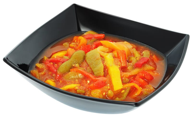 Classic lecho ( Lecso ) stock image. Image of food, black - 23705615