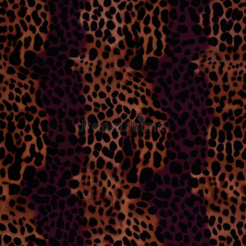 Classic Leopard Print on Dark Base. Traditional Leopard Print with Deep ...