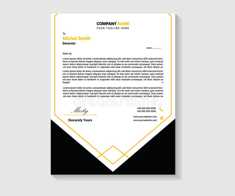 Classic Letter Head Design for Your Company. Stock Vector ...