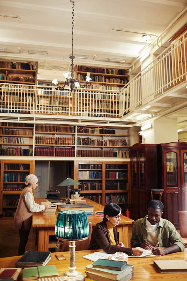 Classic Library Interior stock photo. Image of identity - 241884314