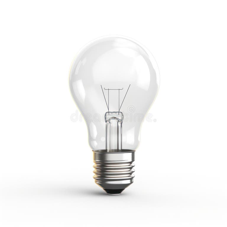 Classic Light Bulb. Isolated on Background Stock Photo - Image of ...
