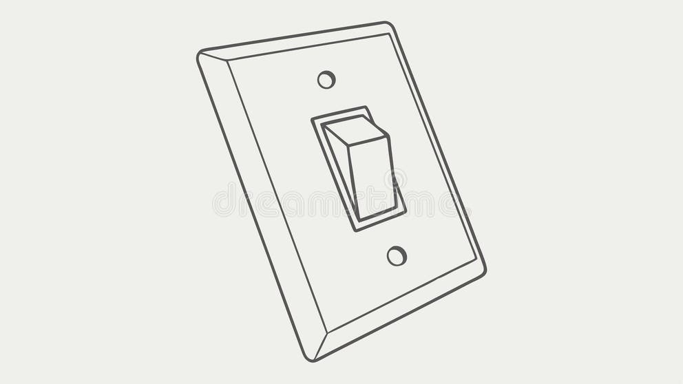Classic Light Switch Vector Illustration for on-Off Controls, Vector Design Generative AI Stock ...