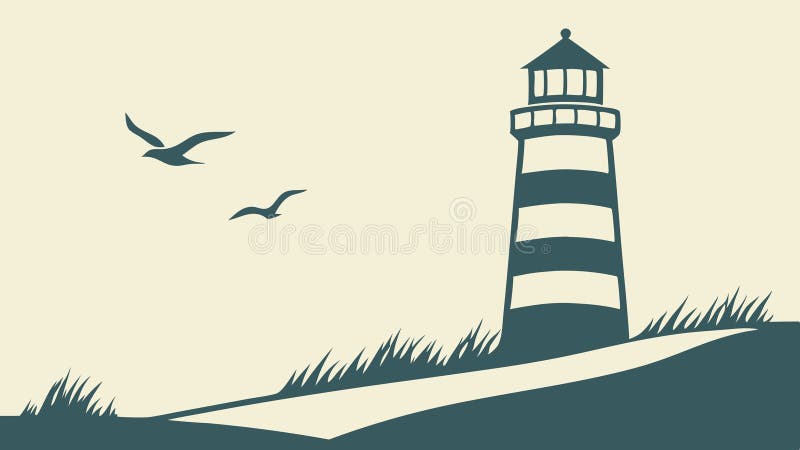 Classic Lighthouse Coastal Beacon Navigation Vector, Maritime Theme ...
