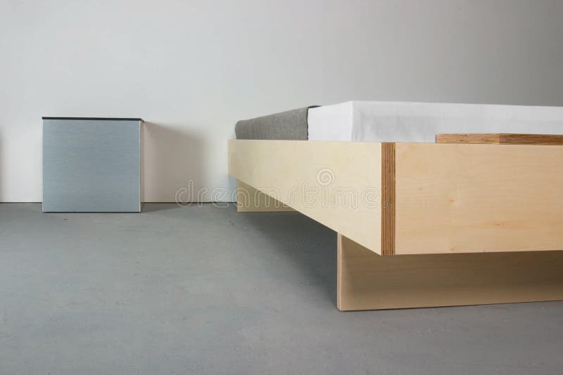 Classic Luxury Bed in Pastel Colors, Minimal Style. Stock Photo - Image ...