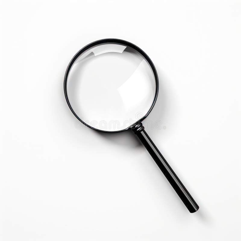 Classic Magnifying Glass for Detailed Analysis on Isolated Background ...