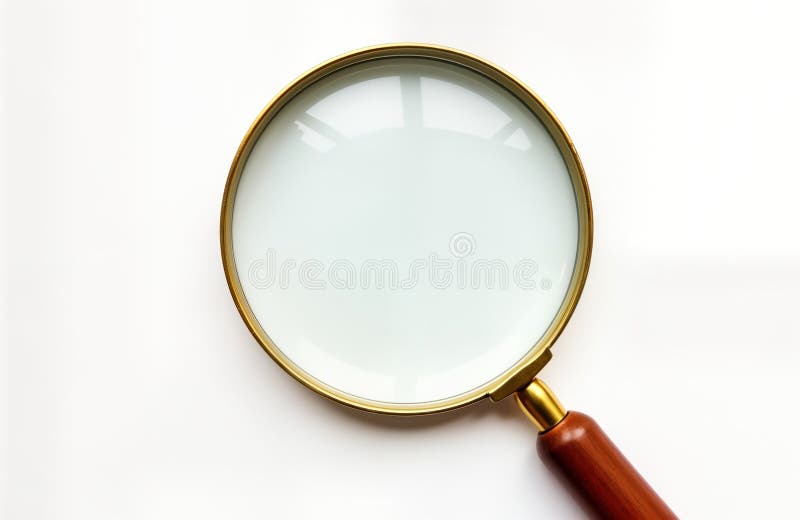 Classic Magnifying Glass on White Background. Useful Tool for Study ...