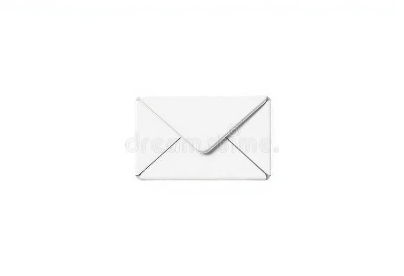 Classic Mail Envelope Icon, Digitally Rendered, White Background ...