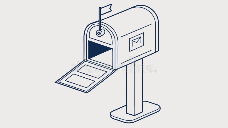 Classic Mailbox Simple Graphic Illustration Art, Vector Design ...