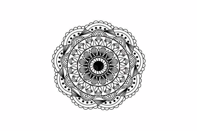 Classic mandala design stock vector. Illustration of lace - 195965522