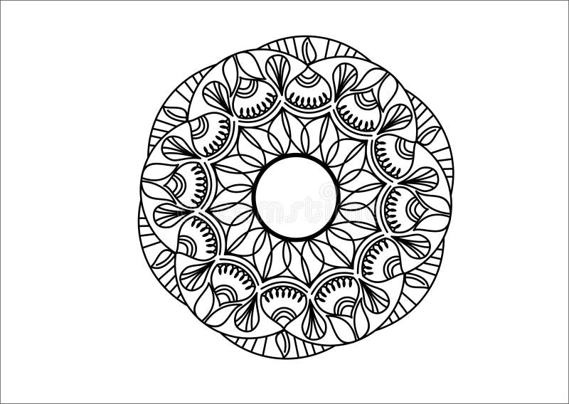 Classic mandala design stock vector. Illustration of graphic - 196927820