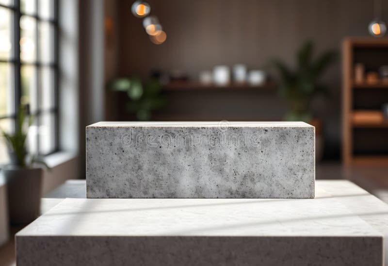 Classic Marble Block Product Stage Stock Illustration - Illustration of ...