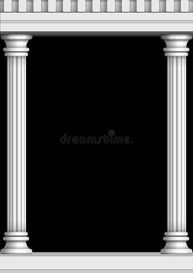 Classic Marble Pillars Vector Illustration Stock Vector - Illustration ...