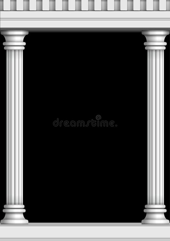 Classic Marble Pillars Vector Illustration Stock Vector - Illustration ...