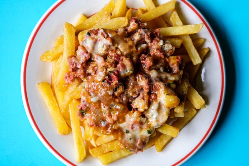 Classic Meal of Corned Beef Hash and Chips Stock Image - Image of meal ...